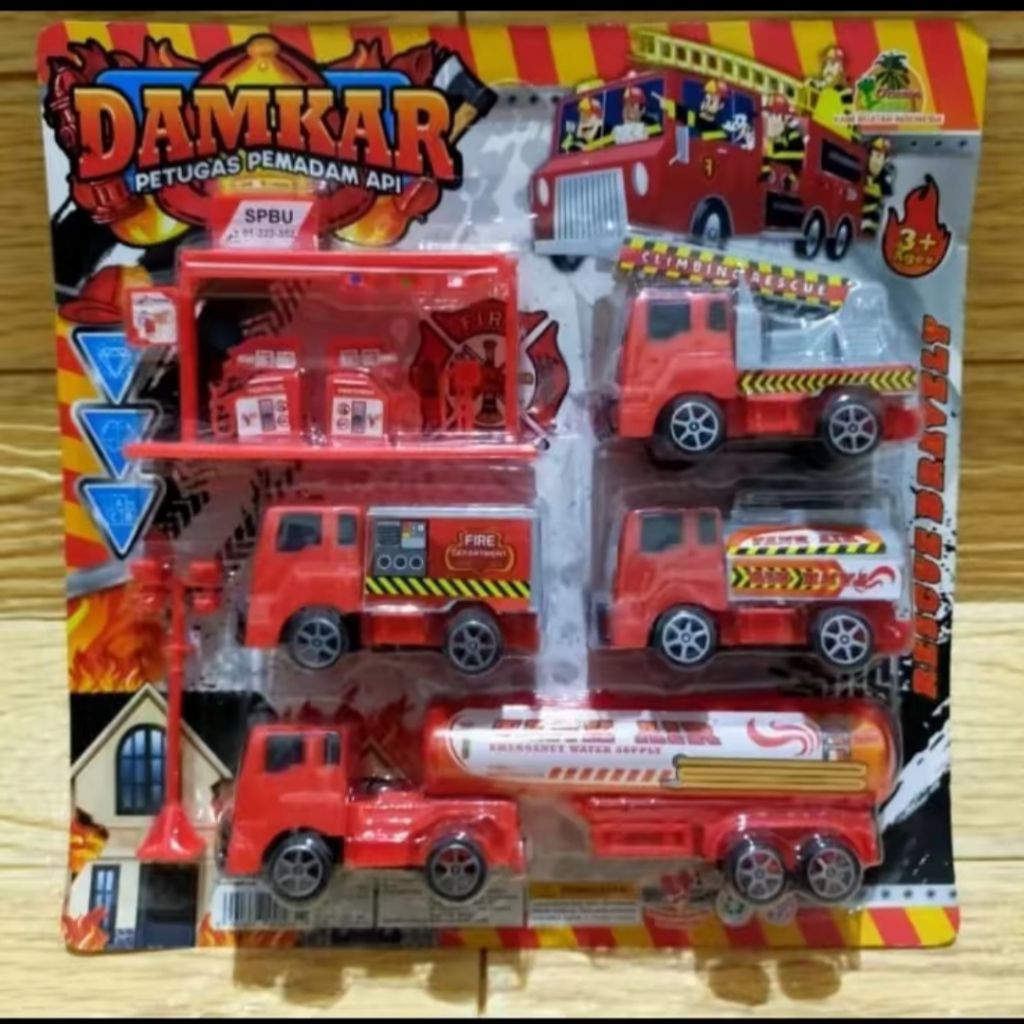 Jual mainan mobil mobilan truk construction truck/ DAMKAR pemadam ...