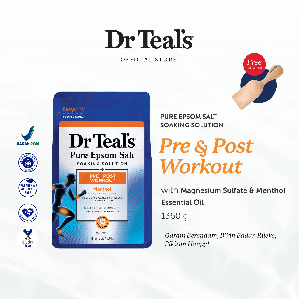Jual Dr Teal's Pure Epsom Salt Soaks/Garam Berendam - Magnesium Sulfate ...
