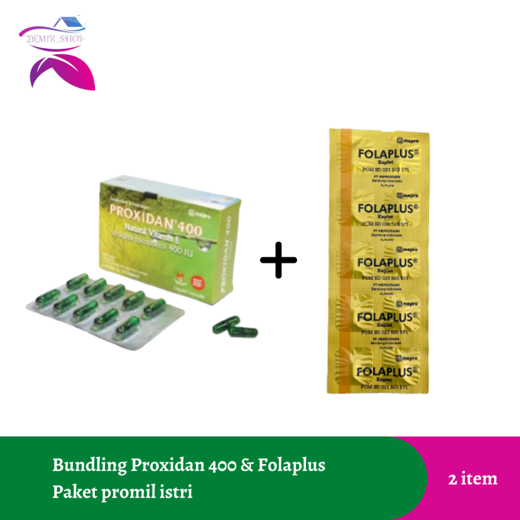 Jual Bundling Proxidan 400 & Folaplus / Paket Promil Istri Vitamin E ...