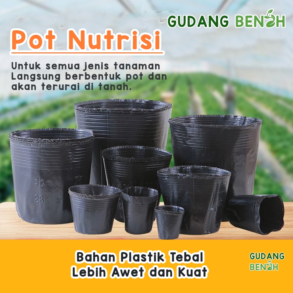 Jual Pot Tanaman Tebal Premium Nutrisi / Media Tanam Pot Bunga Plastik ...