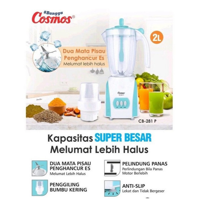 Jual Blender COSMOS CB 171P CB 281P CB 282P Gelas Plastik | Shopee ...