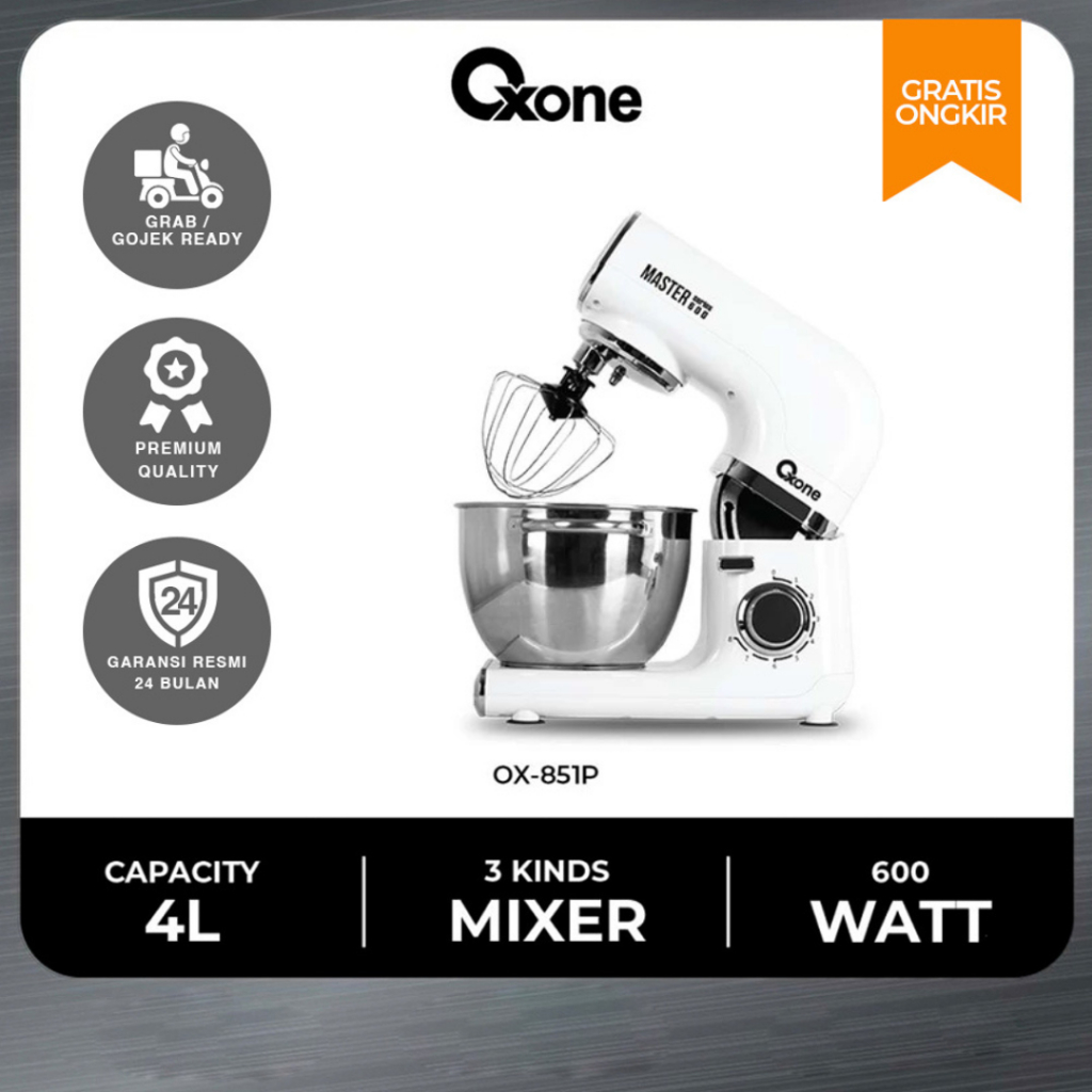 Jual Oxone OX - 851 Master Stand Mixer Classic Series 600 - 600W - 4Lt ...