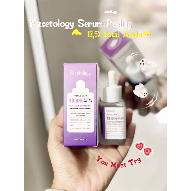 Jual Facetology Triple Care Purple Ranger Peeling Serum 13.5% Total ...