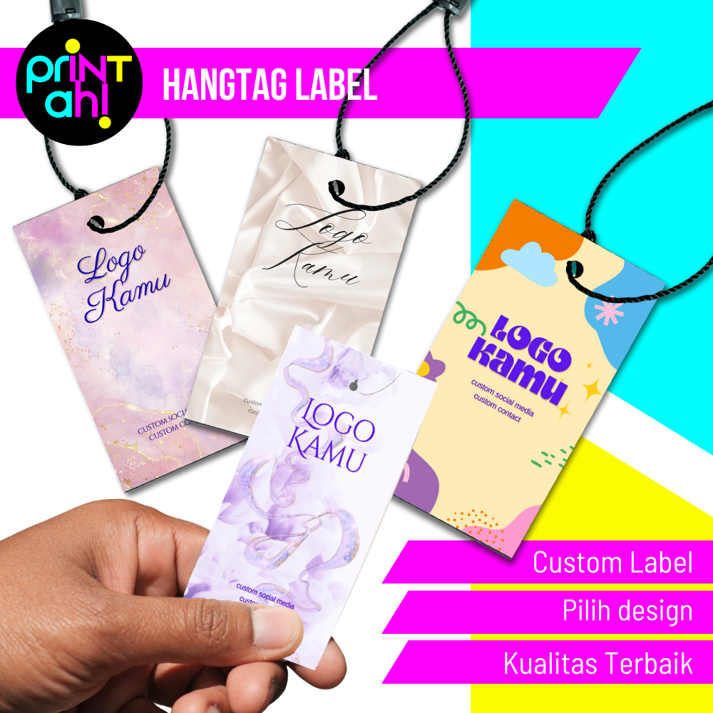 Jual Print Ah! Cetak Hang Tag Baju | Label Baju | Label Merk | Hang Tag Custom | Shopee Indonesia