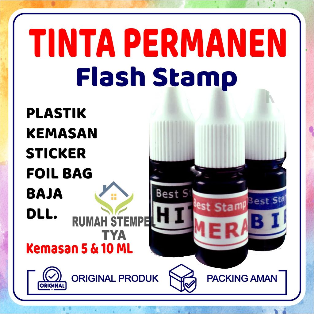 Jual REVIL TINTA STEMPEL OTOMATIS/FLASH PERMANENT, STAMP WATERPROFF ...