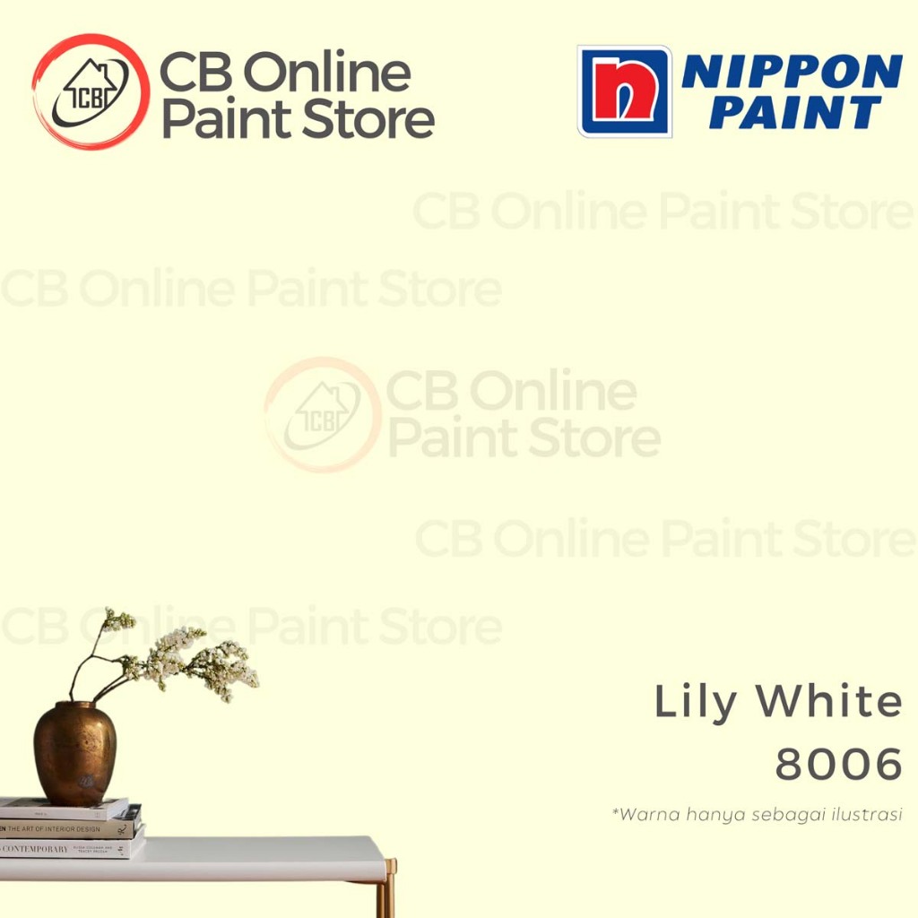 Jual CAT TEMBOK NIPPON PAINT - LILY WHITE 8006 - GALON | Shopee Indonesia