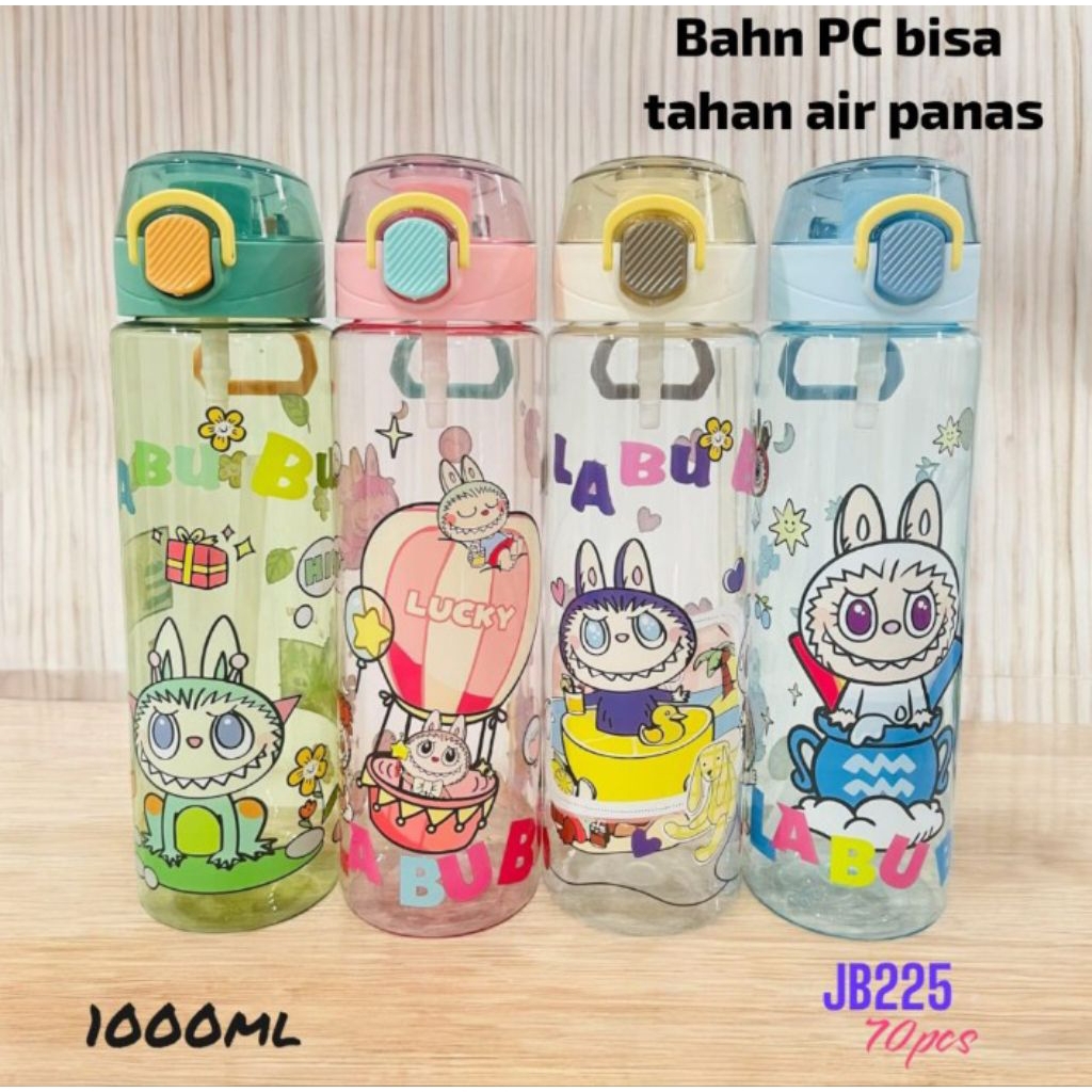Jual Botol Minum Sedotan Labubu Bening 1 Liter / Botol Minum Anak ...