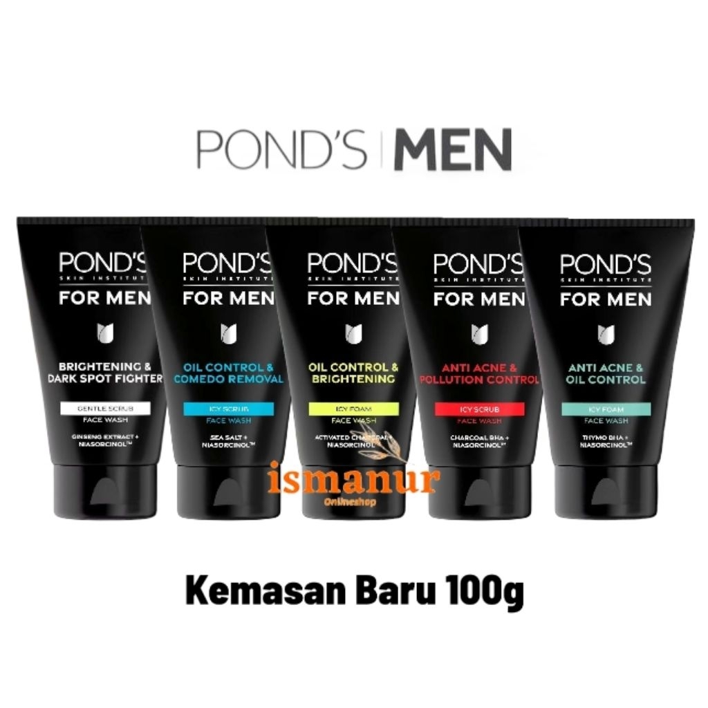 Jual PONDS MEN Face Wash 100G (Kemasan Baru) | Shopee Indonesia