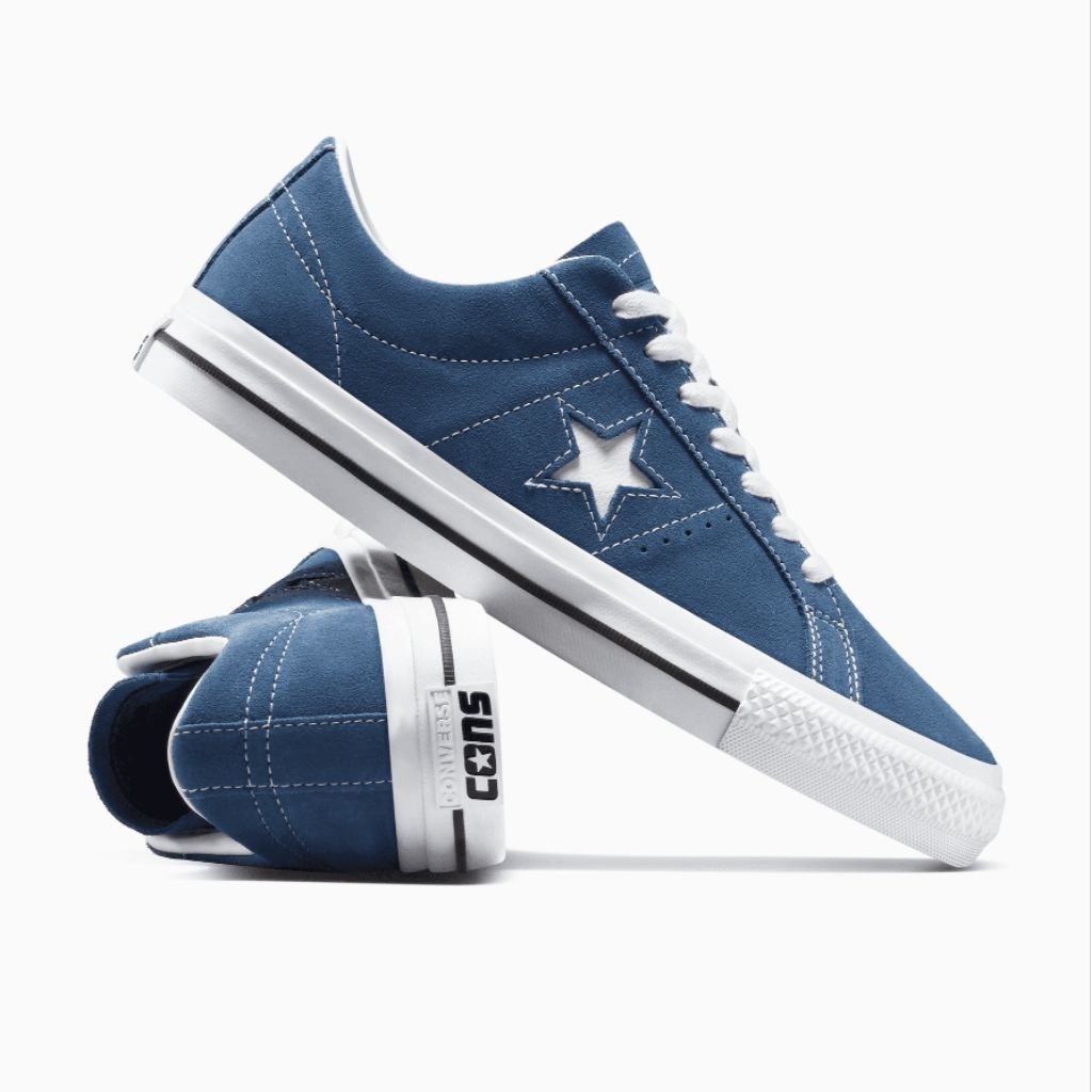 Jual Sepatu Sneakers Converse One Star Pro - Slacker Blue Original 100% ...
