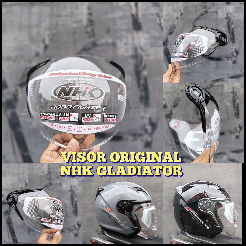 Jual VISOR/KACA HELM NHK GLADIATOR ORIGINAL & MEREK CLEAR. | Shopee ...