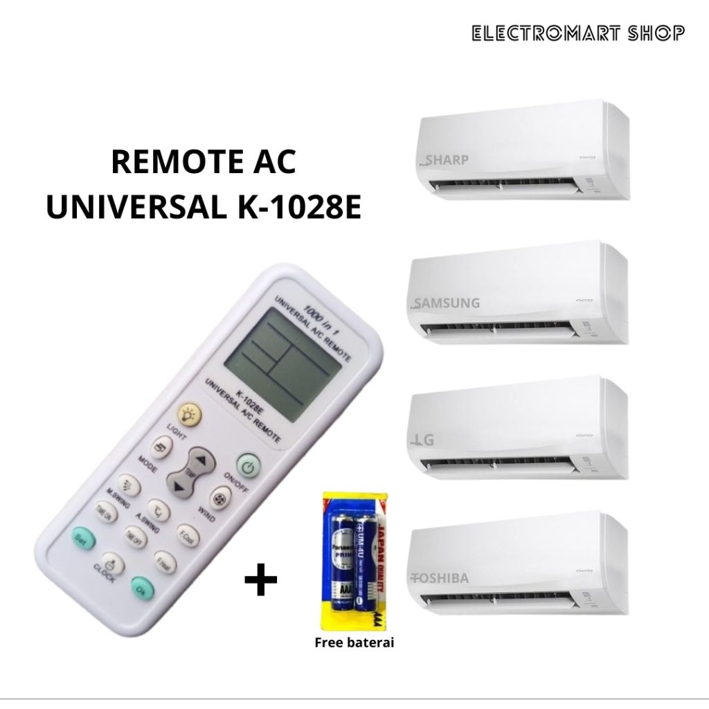 Jual REMOTE AC UNIVERSAL SEMUA MERK/ MULTI REMOTE AC ORIGINAL | Shopee ...