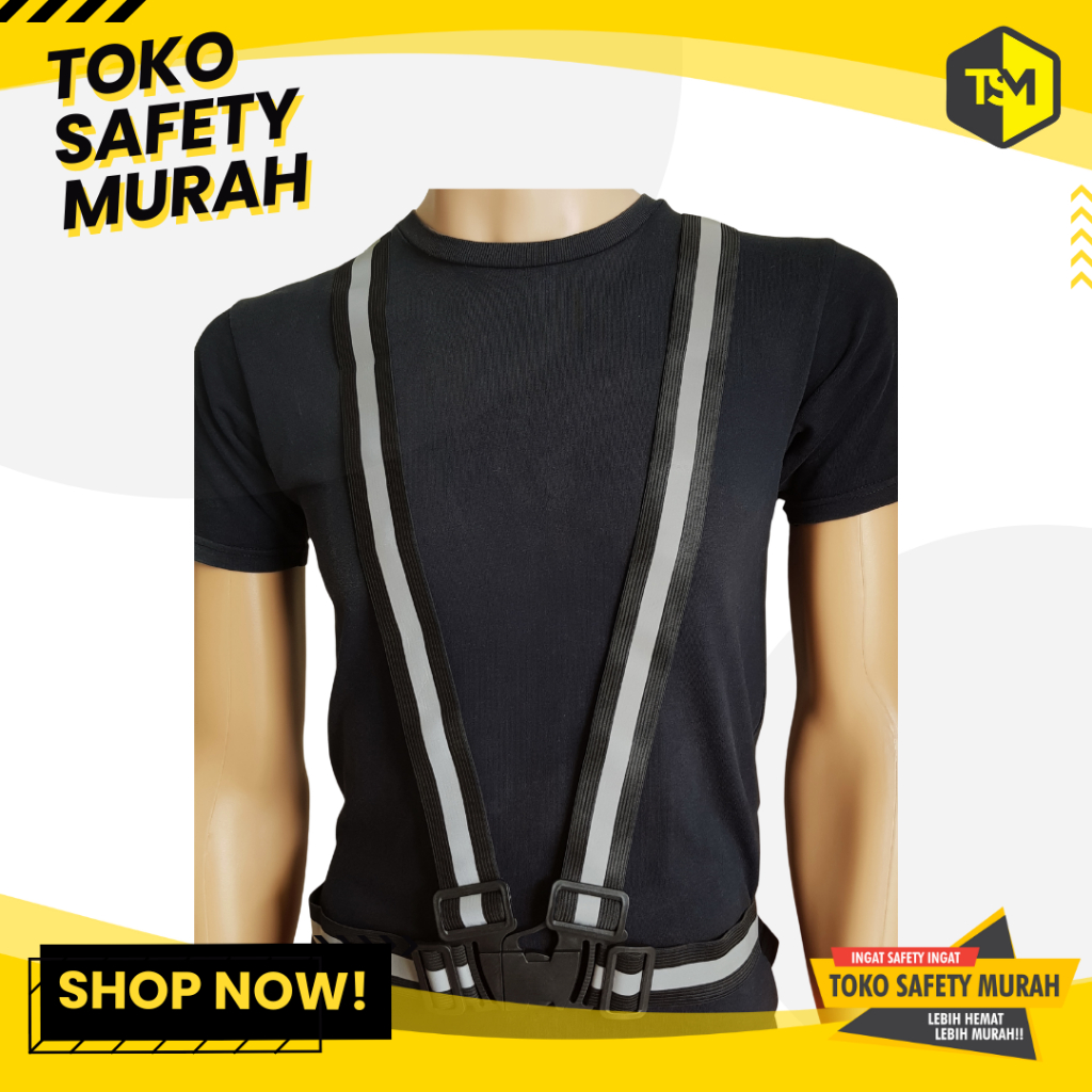 Jual Rompi V Karet Safety Vest Rubber Reflective Elastic Vest Merah ...