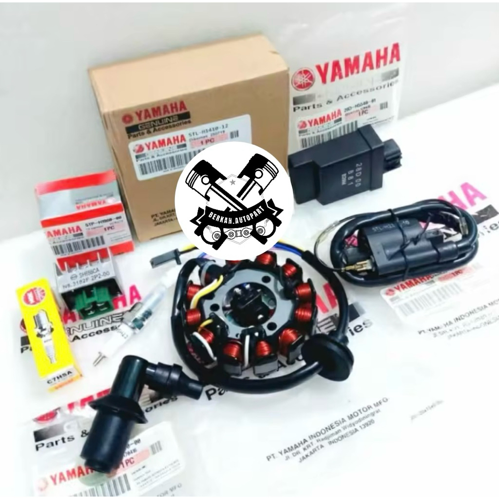 Jual Paket Pengapian 6Item Spul+CDI+Coil+Kiprok+Tutup busi+Busi Yamaha ...