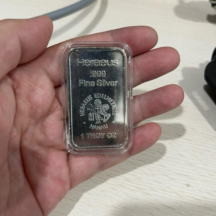 Jual Perak Silver Batangan Heraeus 1oz 31g Original | Shopee Indonesia