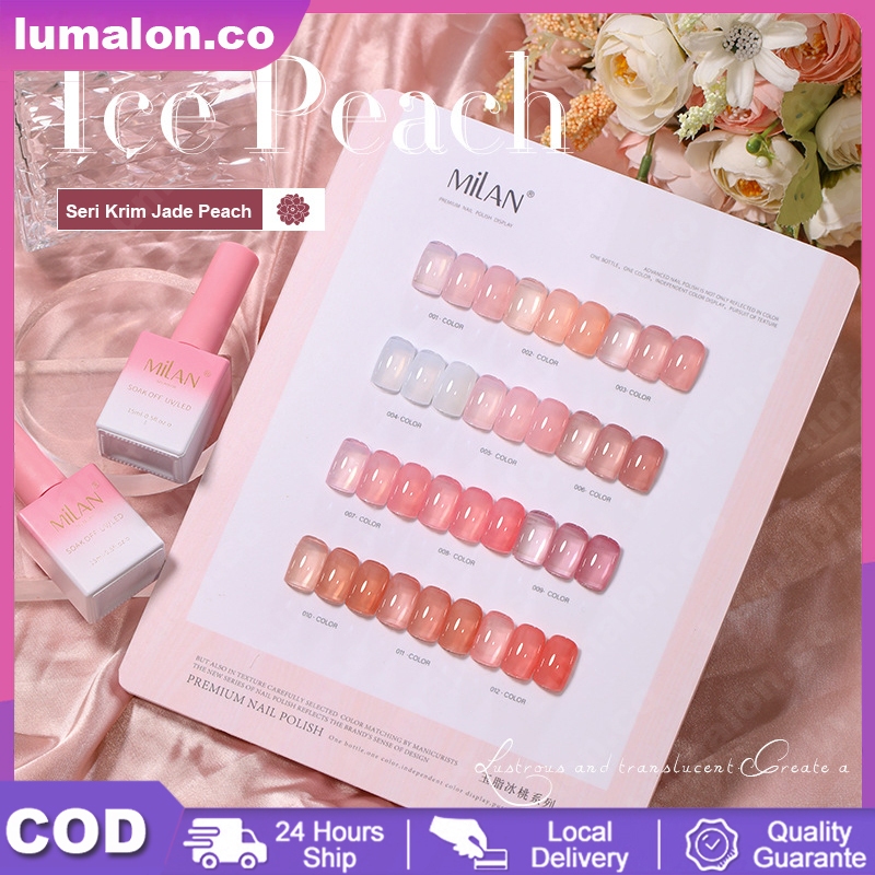 Jual Milan Set Cat Kuku Gel 12 Warna*15ml Jelly Nail Polish Gel Set ...
