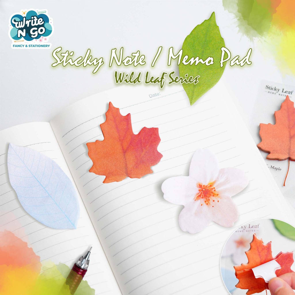 Jual Sticky Notes Wild Leaf Series Motif Daun Aesthetic Untuk Jurnaling ...
