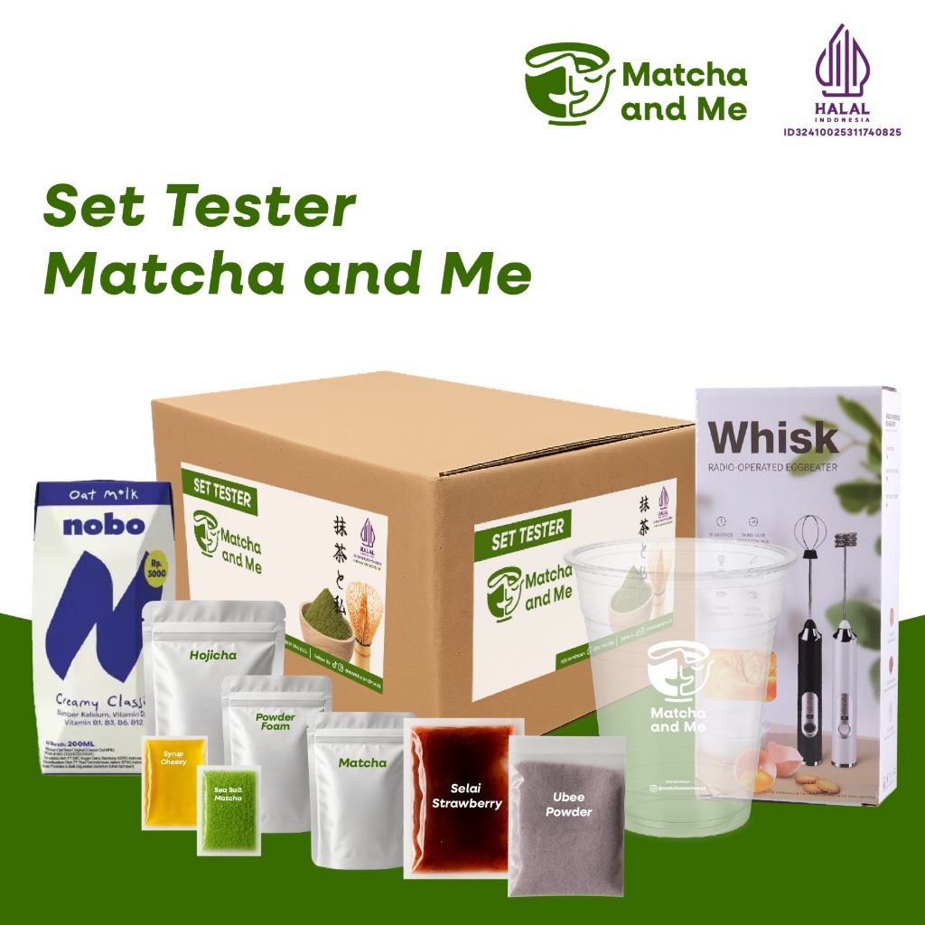 Jual Set Tester Matcha and Me | Paket Lengkap Bikin Minuman Kekinian ...
