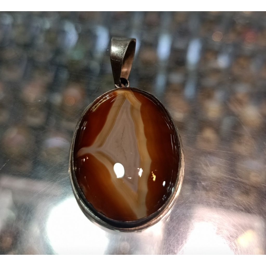 Jual Liontin batu sulaiman motif(natural) | Shopee Indonesia