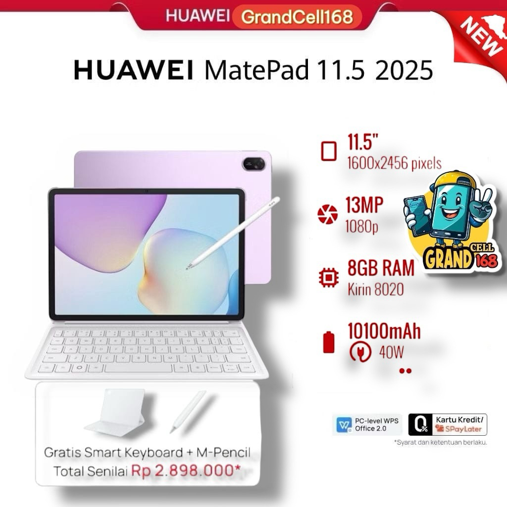Jual HUAWEI MatePad 11.5 2025 8/256GB | WPS Office PC Level | Layar ...