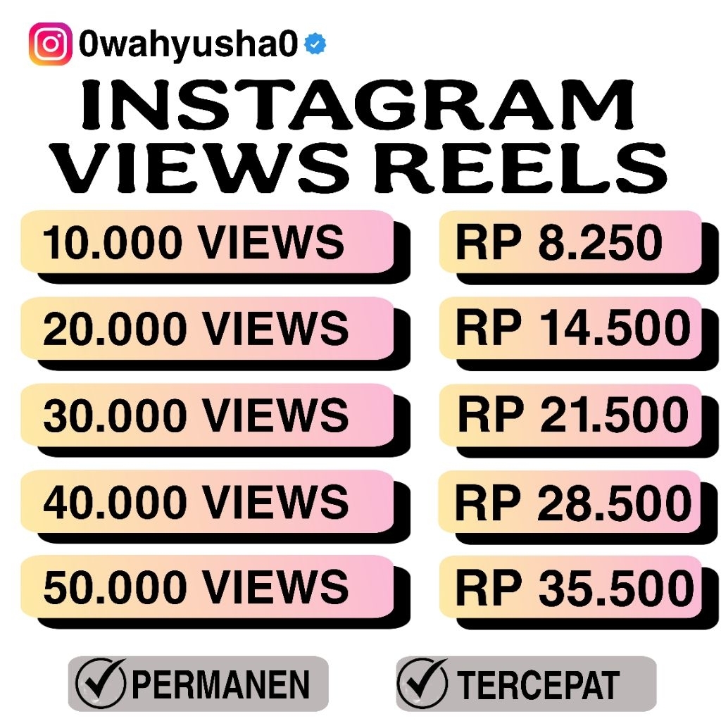 Jual VIEWS REELS INSTA'GRAM PERMANEN VIEWER VIEW | Shopee Indonesia