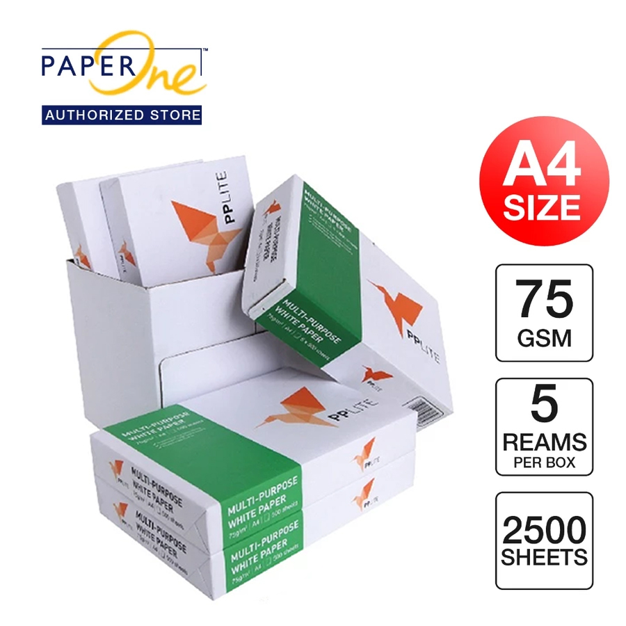 Jual Kertas HVS Paperlite BOX A4 75gr (BOX) 1 Box 5 Rim PPLite Paper ...