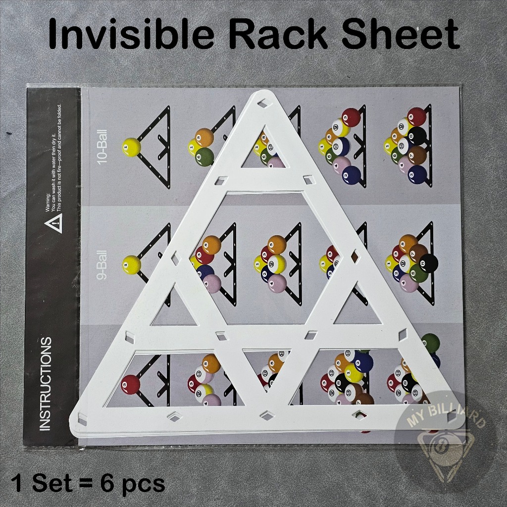 Jual Magic Rack Sheet Billiard White Triangle - Invisible Magical Rack ...