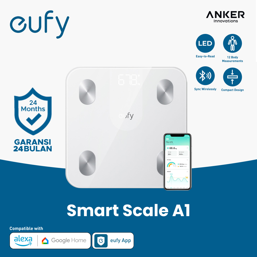 Jual Eufy Weighing Scales for Body Weight, Digital Bathroom Scales with ...