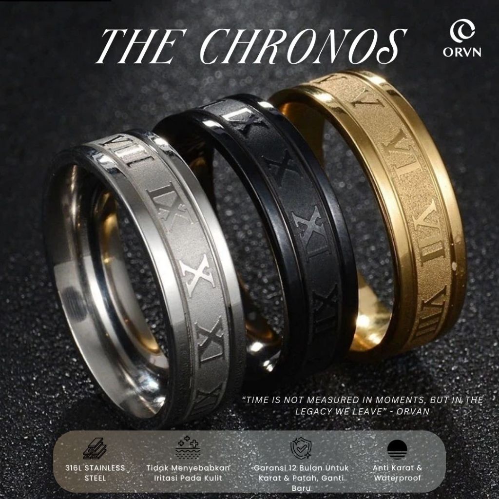 Jual ORVAN - THE CHRONOS RING [Beli 3 Gratis 1] Cincin Unisex Pria ...
