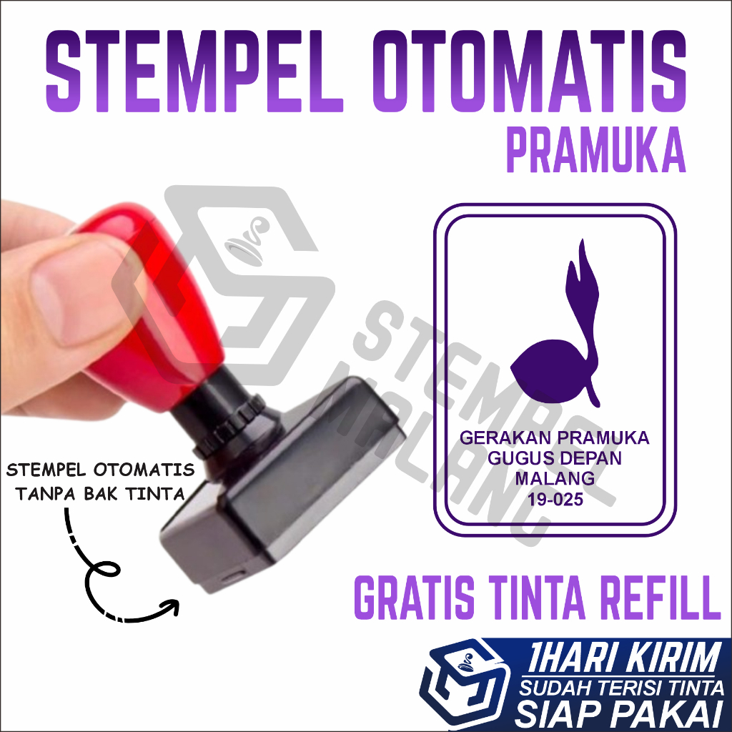 Jual STEMPEL OTOMATIS PRAMUKA GUGUS DEPAN/KWARTIR/STAMPEL FLASH ...