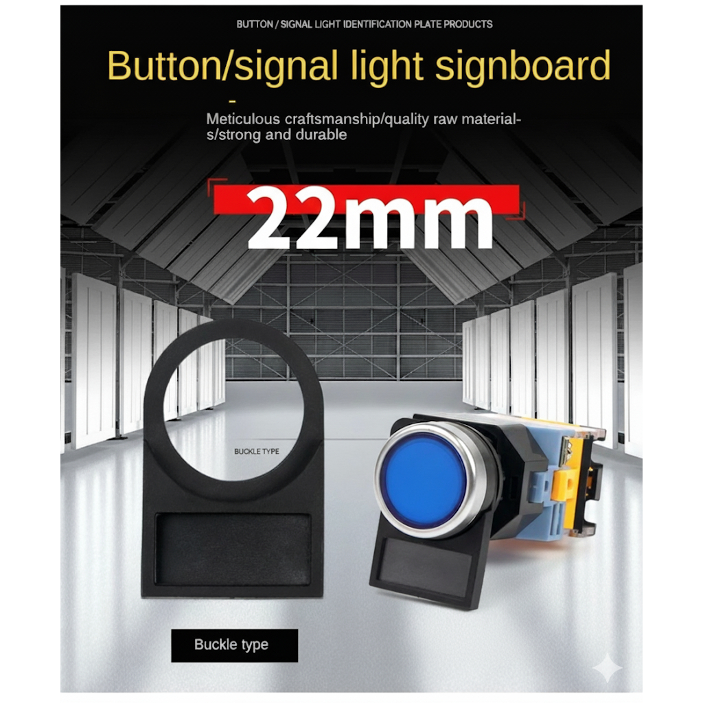 Jual Plat Nama Label Holder Push Button Selector Pilot Lamp Panel ...