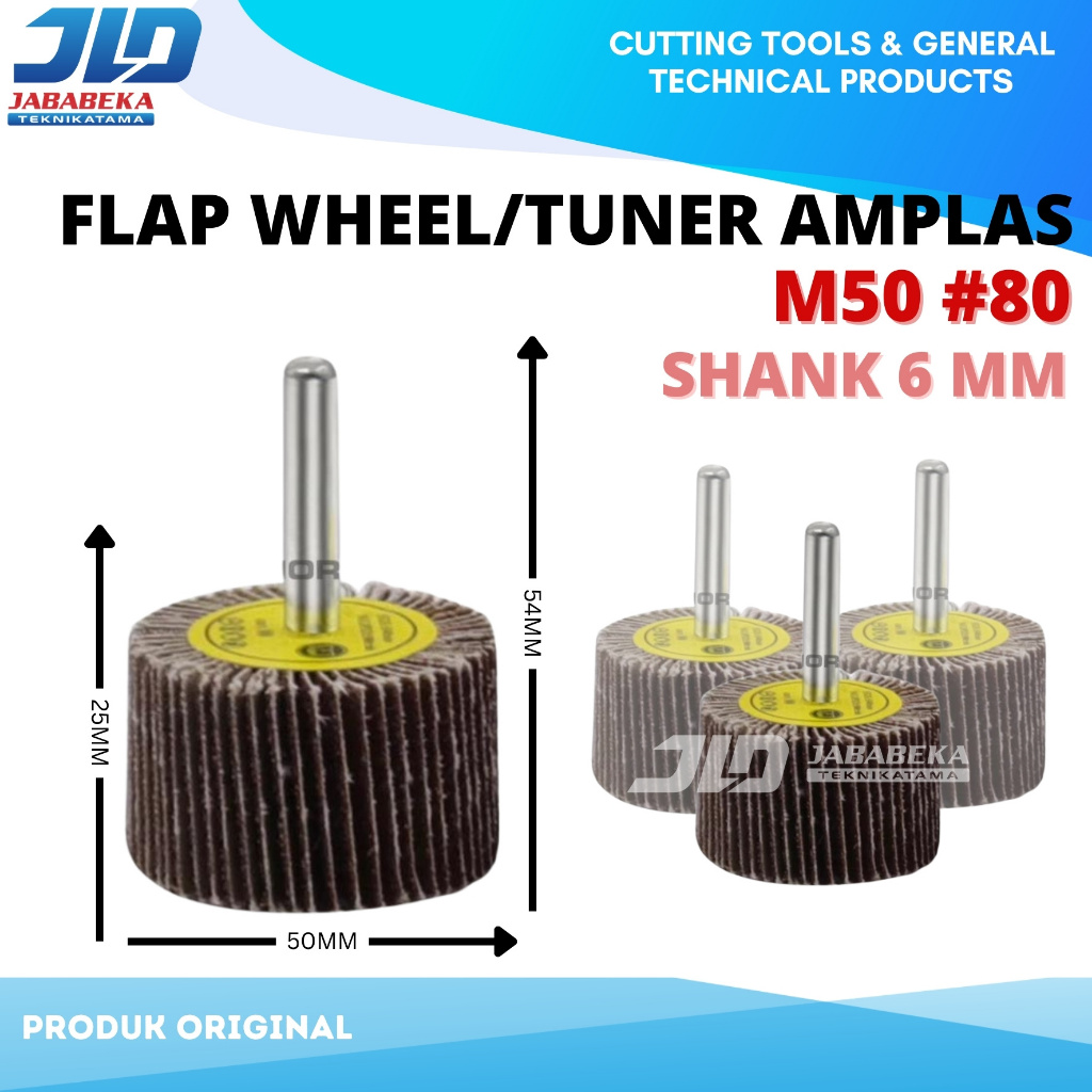 Jual Flap Wheel M50 Shank 6mm Grit #80 Amplas Tuner Buffing / Rotary ...