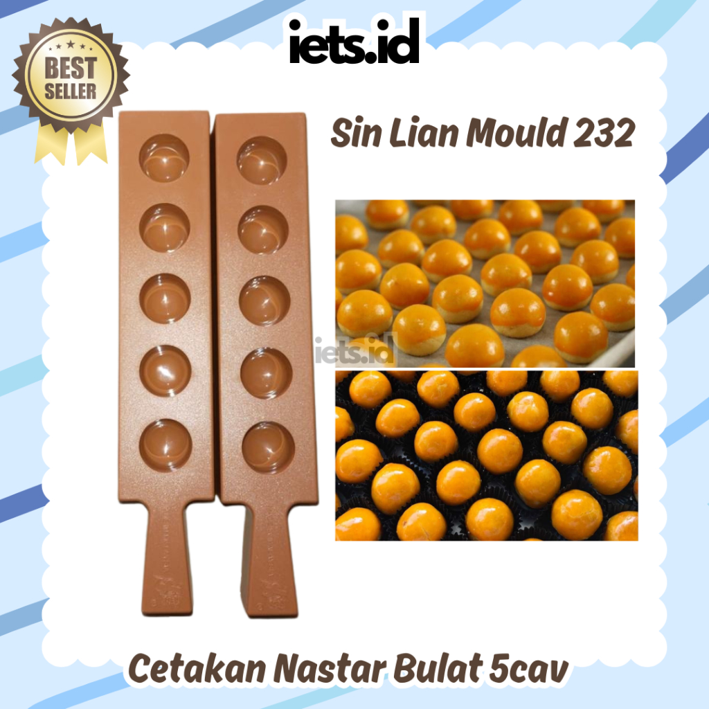 Jual Cetakan Nastar Tepok Bulat 5cav | Cetakan Sin Lian 232 | Cetakan ...
