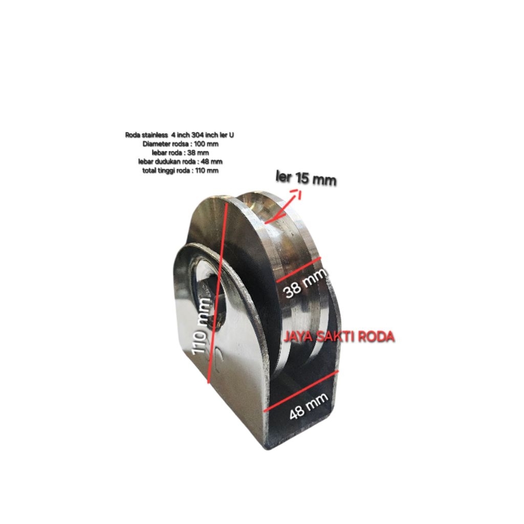 Jual Roda pagar behel stainless 4 inch 304 | Shopee Indonesia