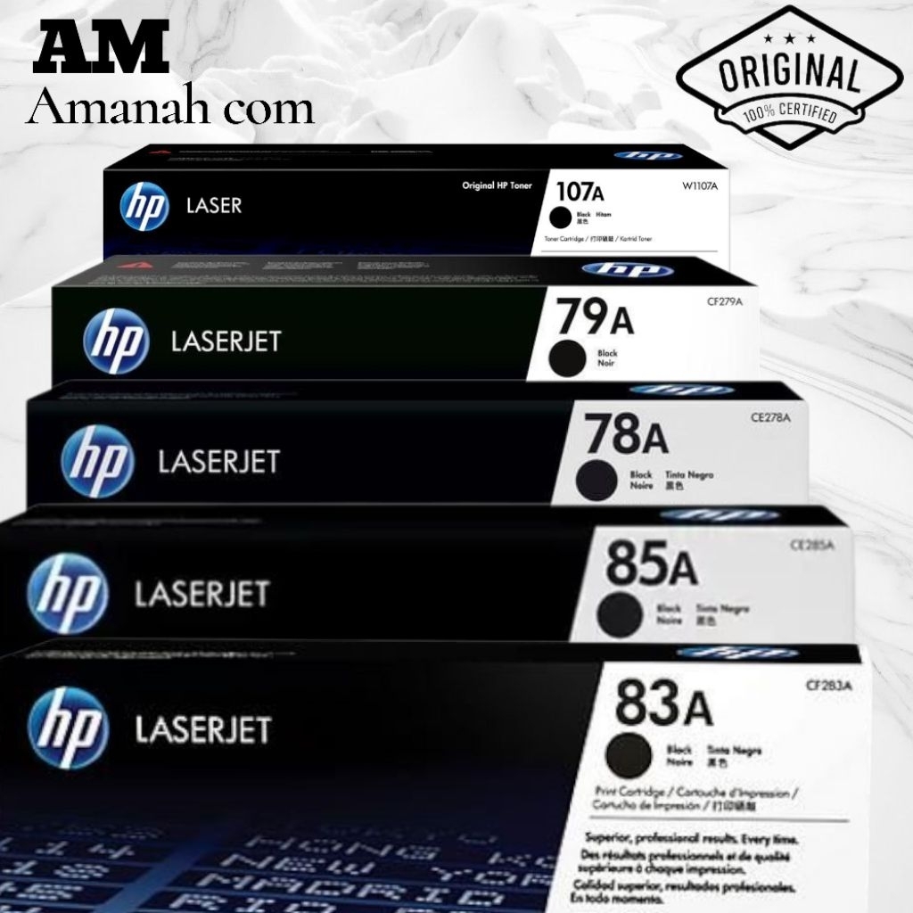 Jual TONER HP 85A, 78A, 83A, 35A, 79A, 107A, ORIGINAL BLACK VARIAAN ...