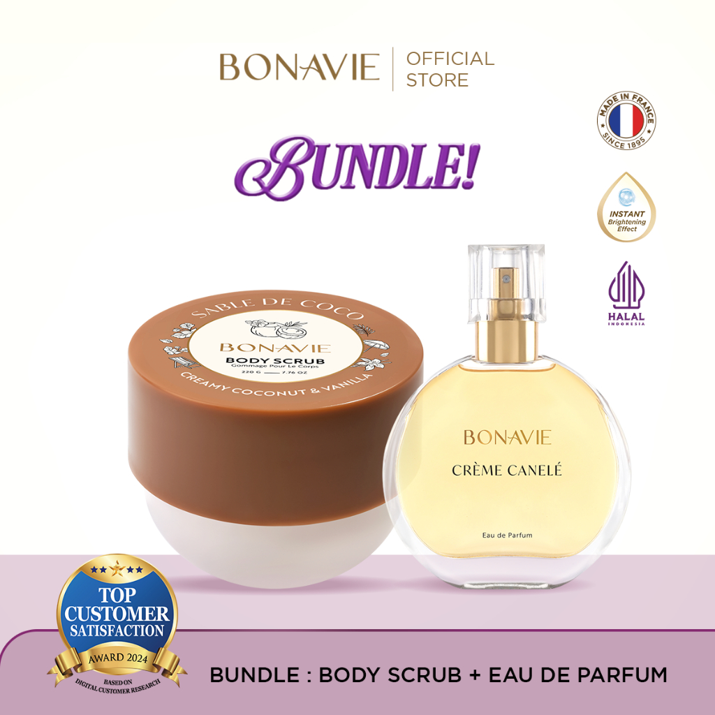 Jual BONAVIE Gourmand Series (Body Scrub & Eau De Parfum Creme Canele ...