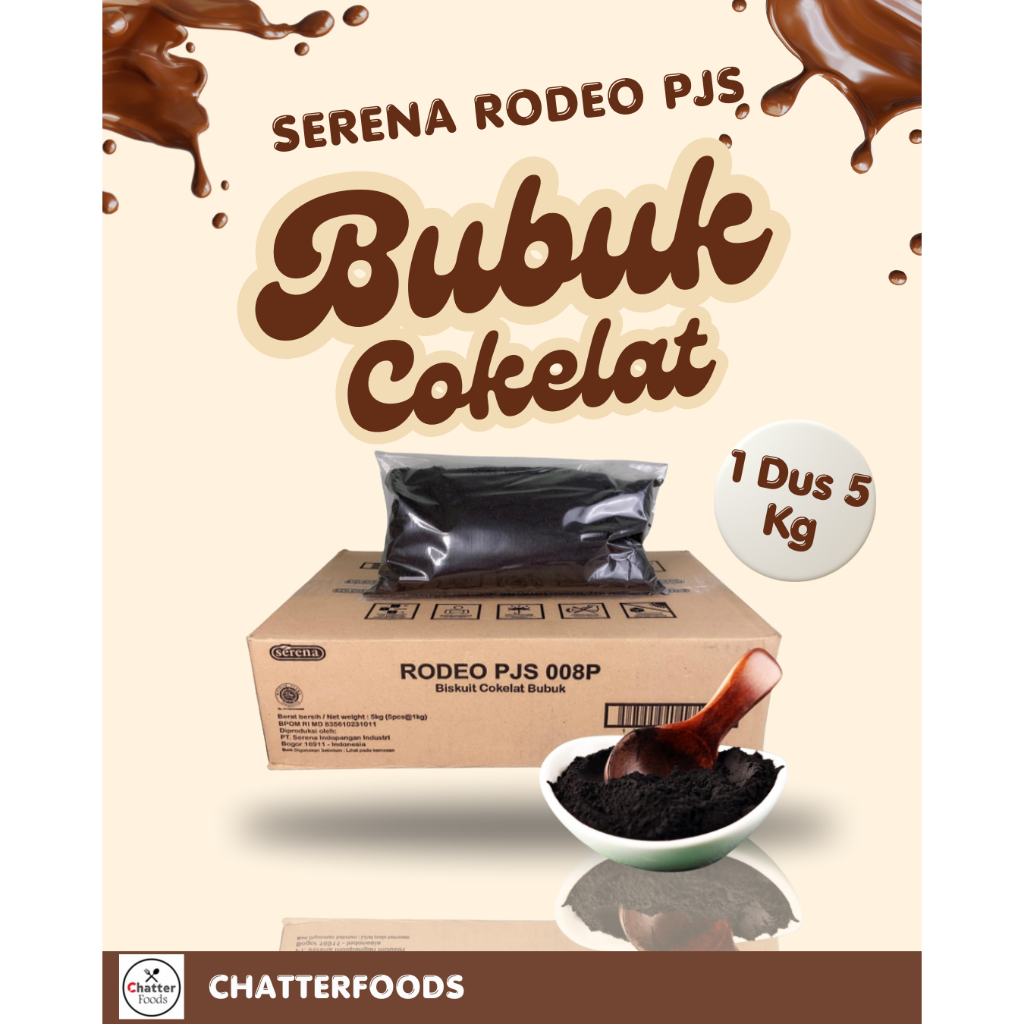 Jual SERENA Rodeo pjs 5x1kg / TEPUNG Cokelat / Bubuk Coklat Utuh / 1 ...