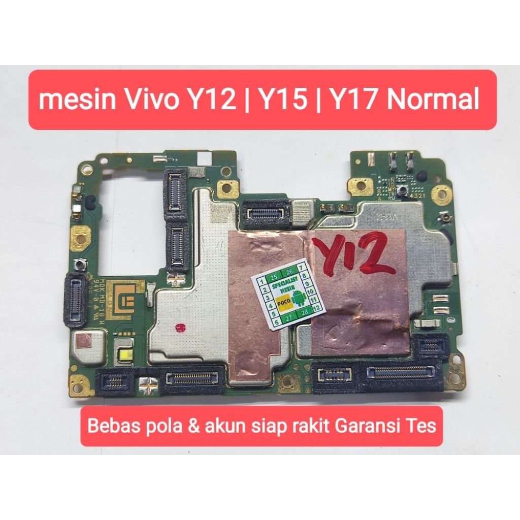 Jual Mesin Vivo Y12/Y15/Y17 Normal siap pakai Tanpa Pola Tested ...