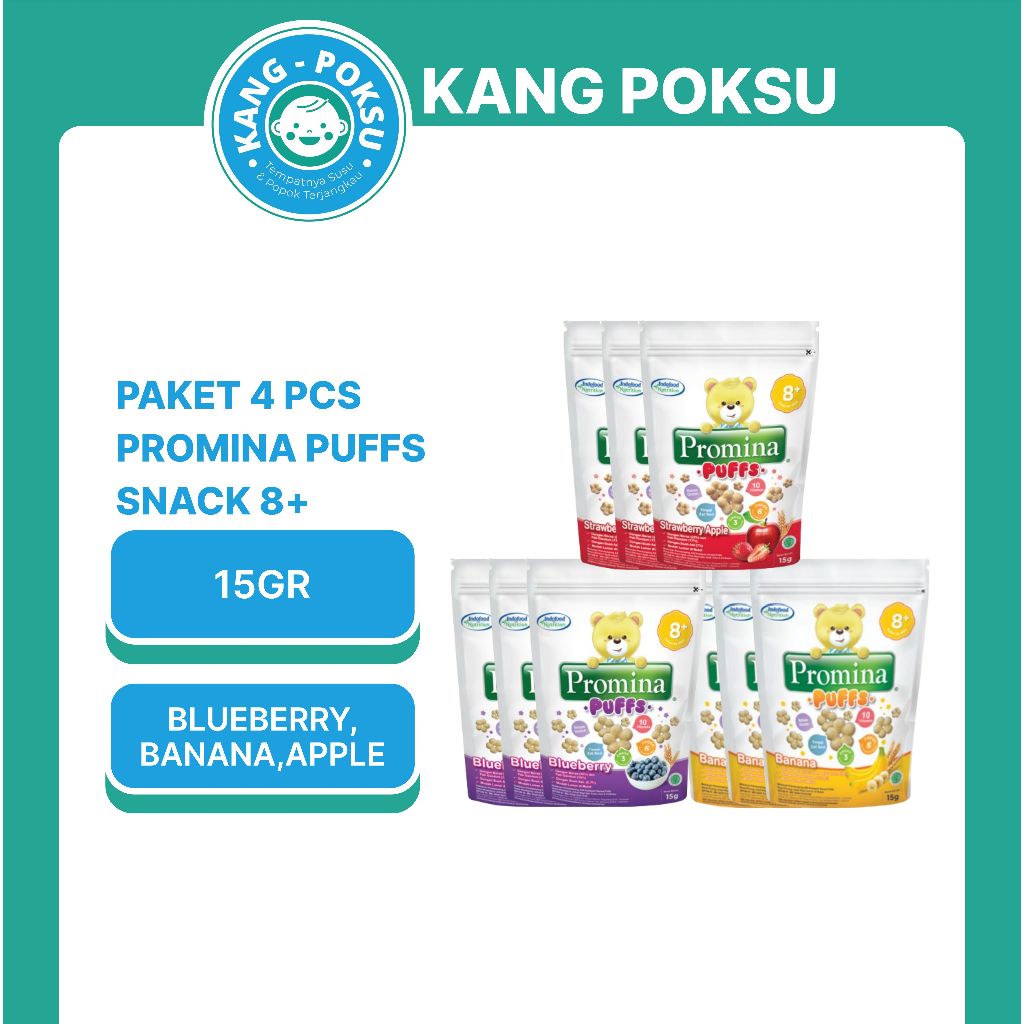 Jual PROMINA PAKET 4 PCS PUFF SNACK BAYI 8+ 15GR CEMILAN SNACK BAYI KPS ...
