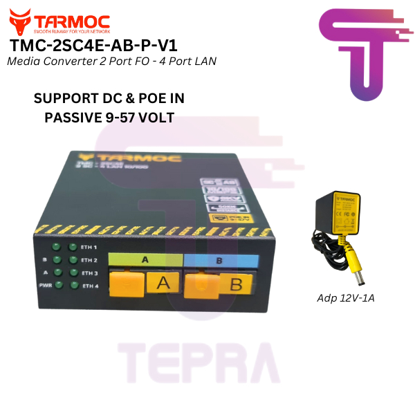 Jual Tarmoc TMC-2SC4E-AB-P-V1 | Media Converter 2 FO 4 LAN 10/100Mbps ...