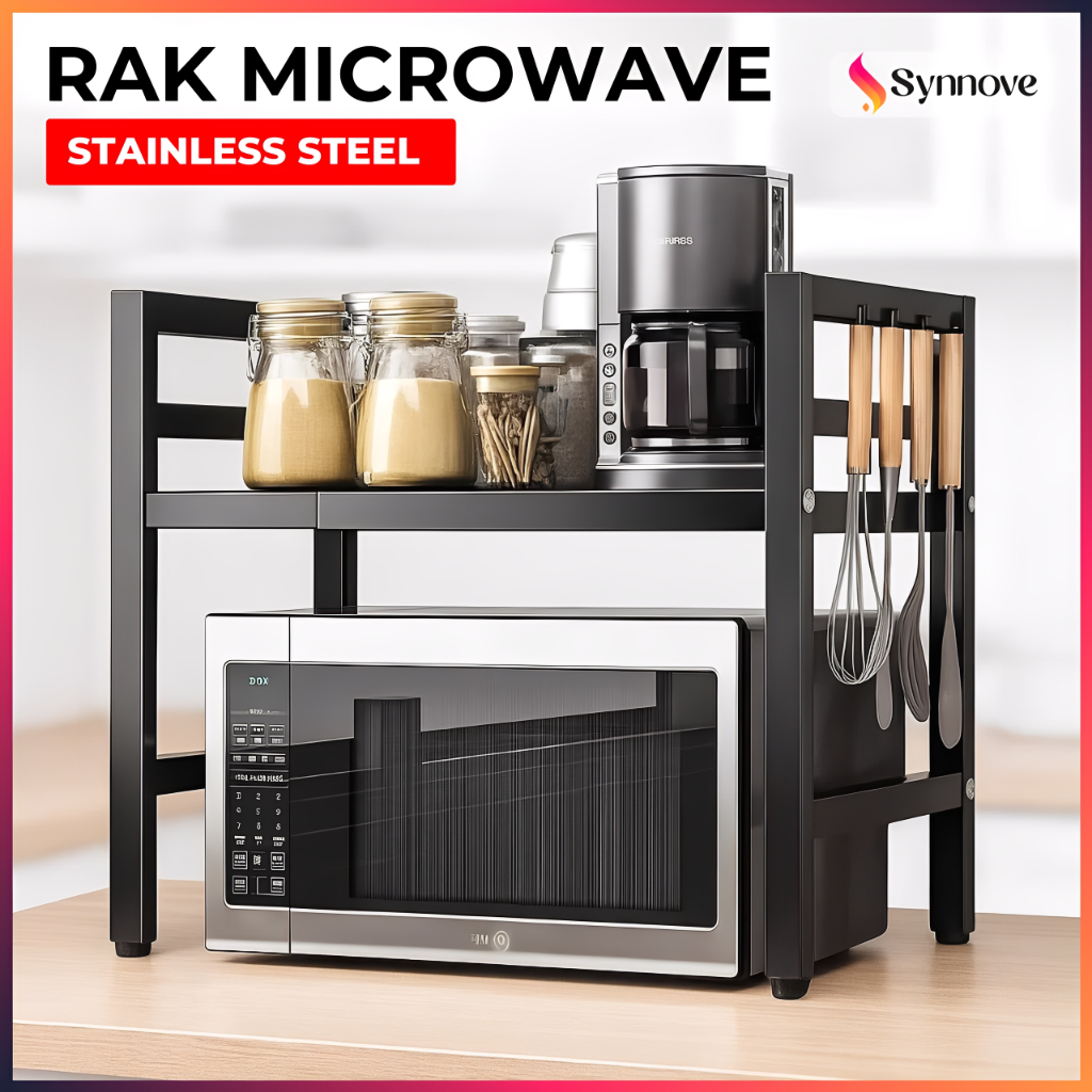 Jual Rak Microwave Untuk Dapur Adjustable Rak Oven Rak Dapur Serbaguna ...