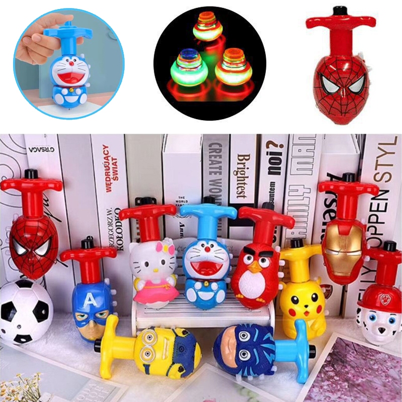 Jual Mainan Gasing LED Musik Karakter Lucu Putar Menyala Warna-warni ...