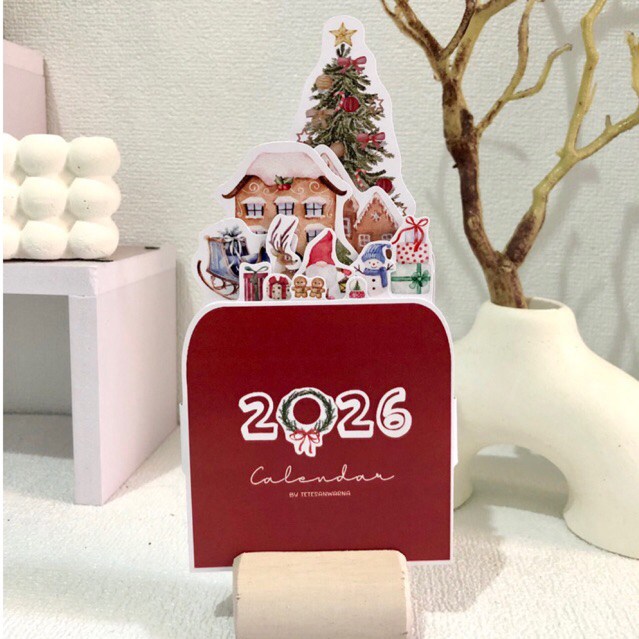 Jual Kalender Natal 2026 by Tetesanwarna - Kalender 3D Meja Mini ...