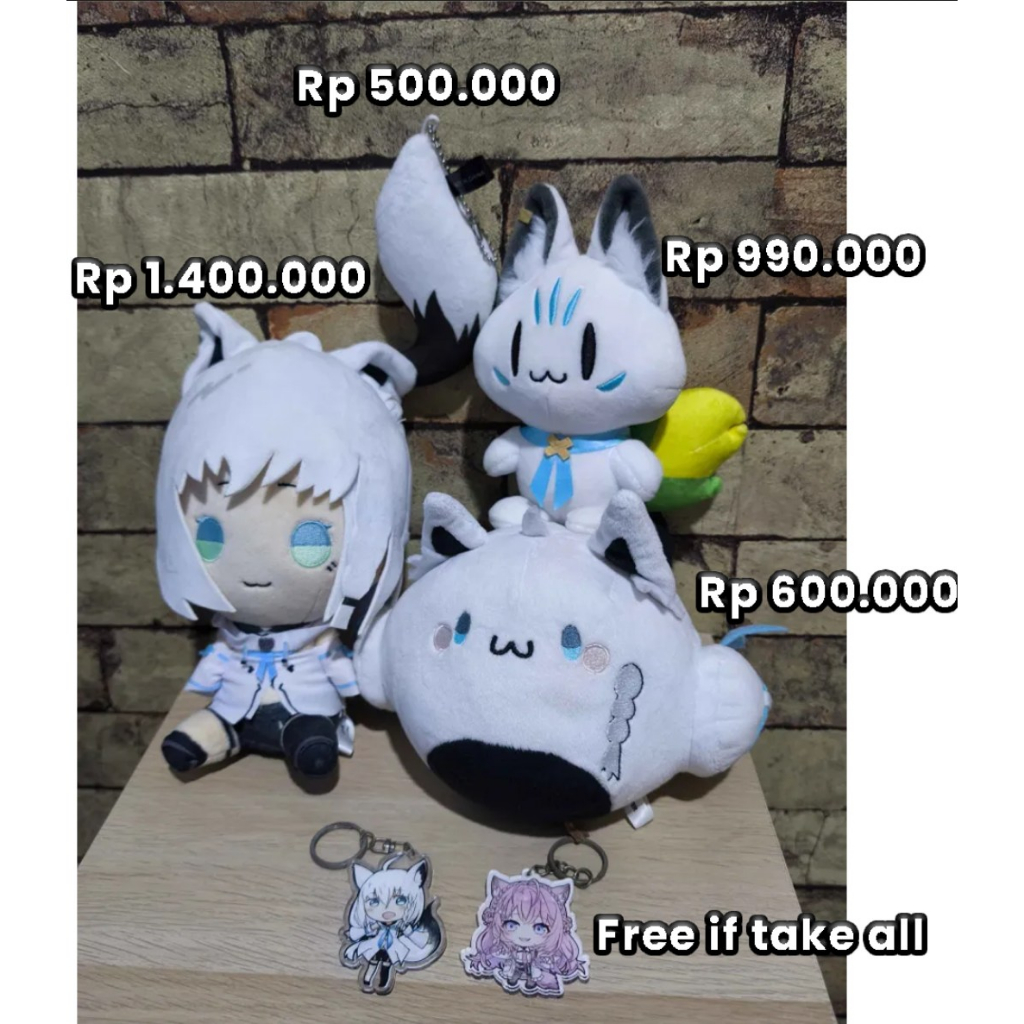 Jual Plushie Boneka Mascot Sukonbu Shirakami Fubuki hololive Japan ...