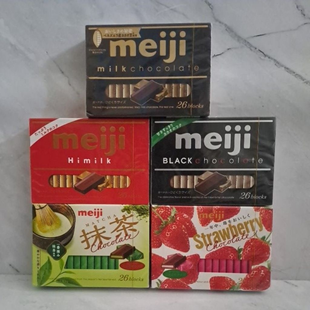 Jual MEIJI HI MILK / MEIJI BLACK CHOCOLATE / MEIJI MILK CHOCOLATE ...