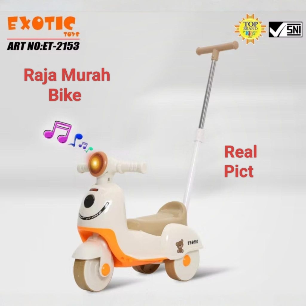 Jual Motoran Mainan Anak Dorong ET-2134 Ride On Model Motor Vespa ...