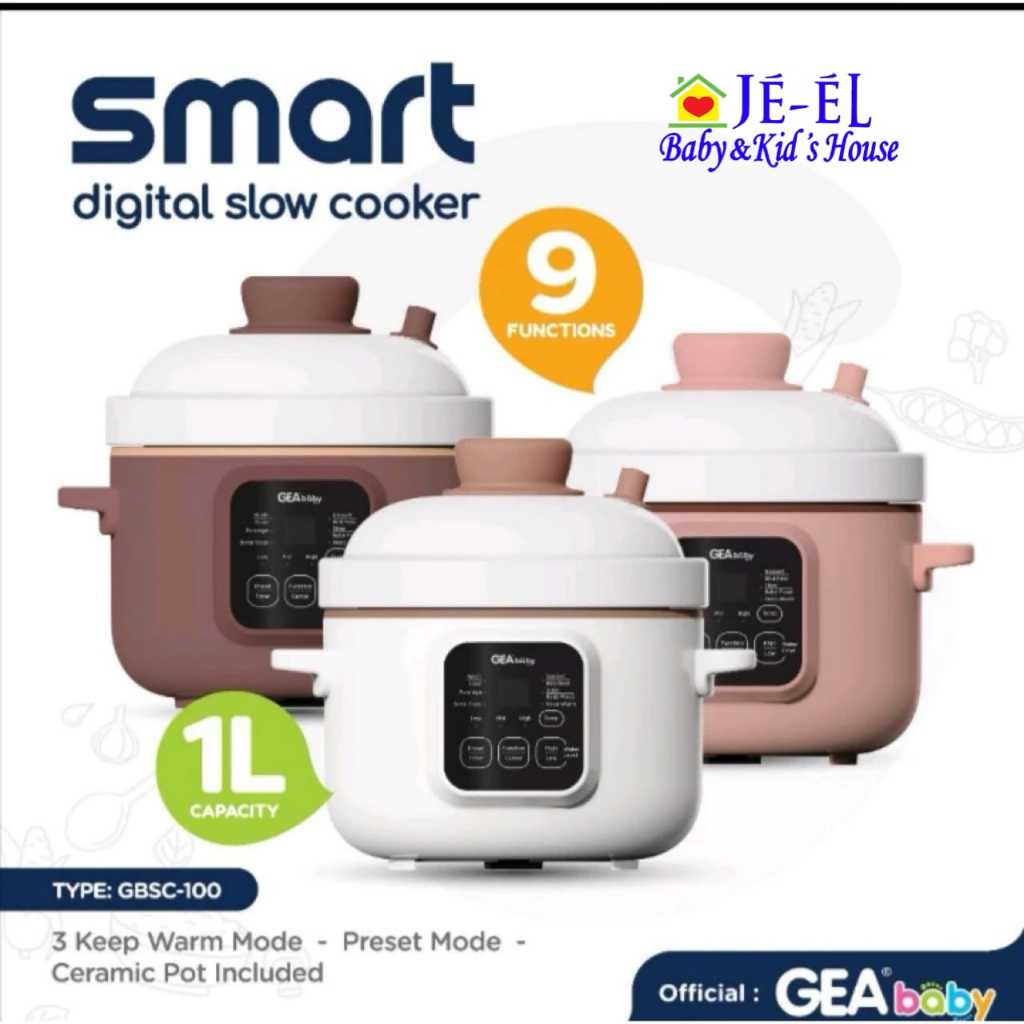 Jual GEA Baby Slow Cooker GBSC-100 Smart Digital Slow Cooker 1 Liter ...