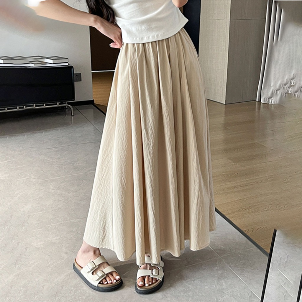 Jual Rok Korean Style Panjang Wanita Maxi Vintage Skena Terbaru ...