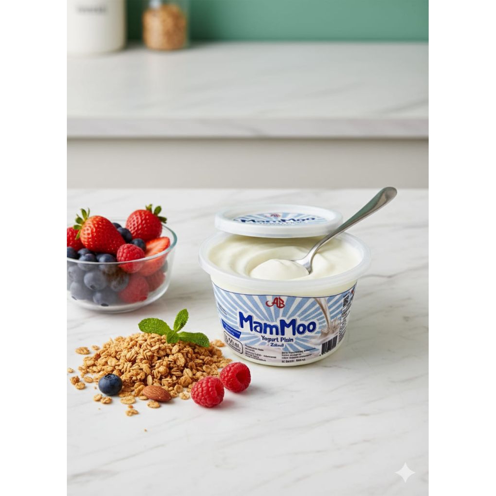 Jual MamMoo Yogurt Plain 500ml / Yogurt Zabadi/Zabadi/Tanpa Air dan ...