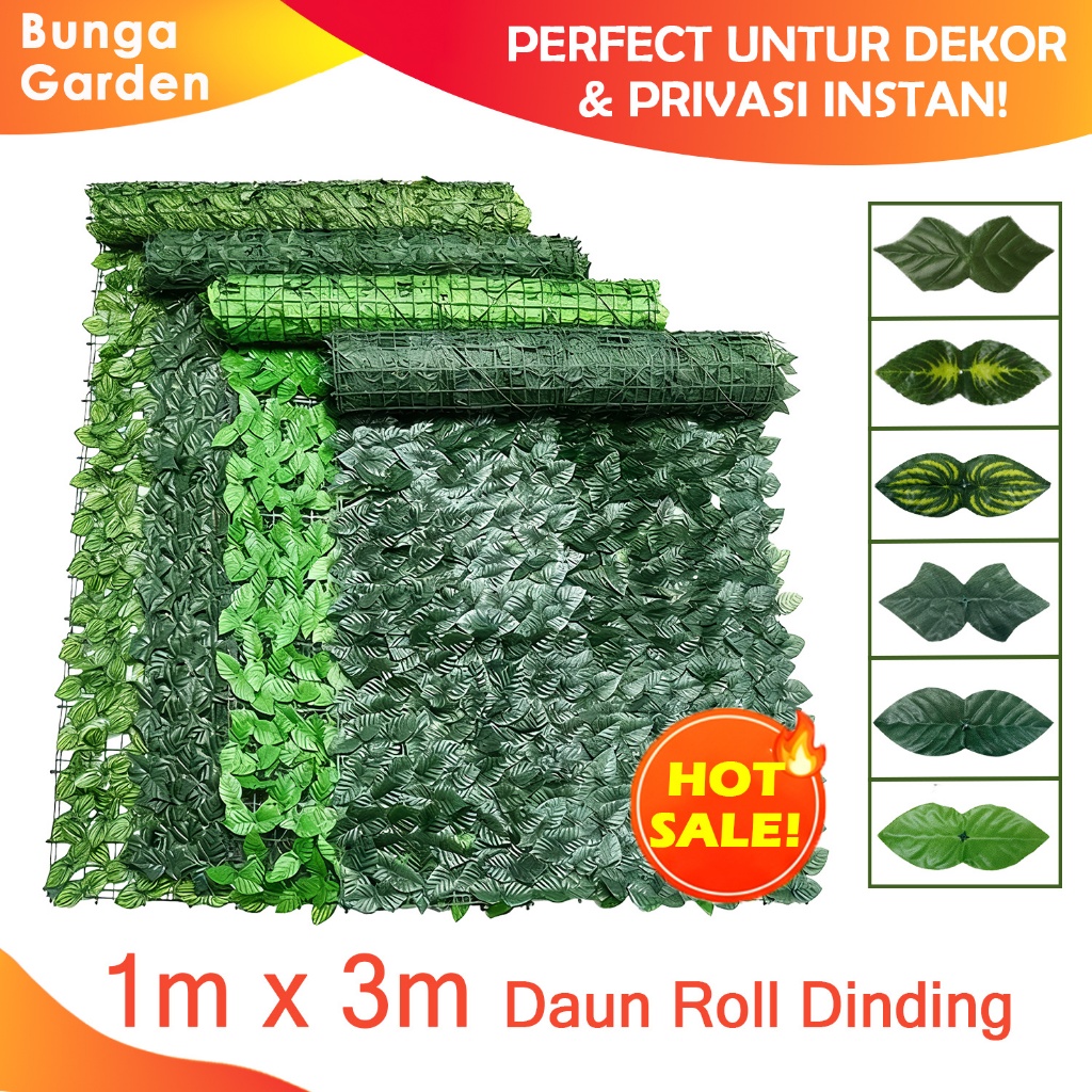 Jual Daun Rambat Sintetis Roll Plastik 1M X 3M | pencetakan warna ...