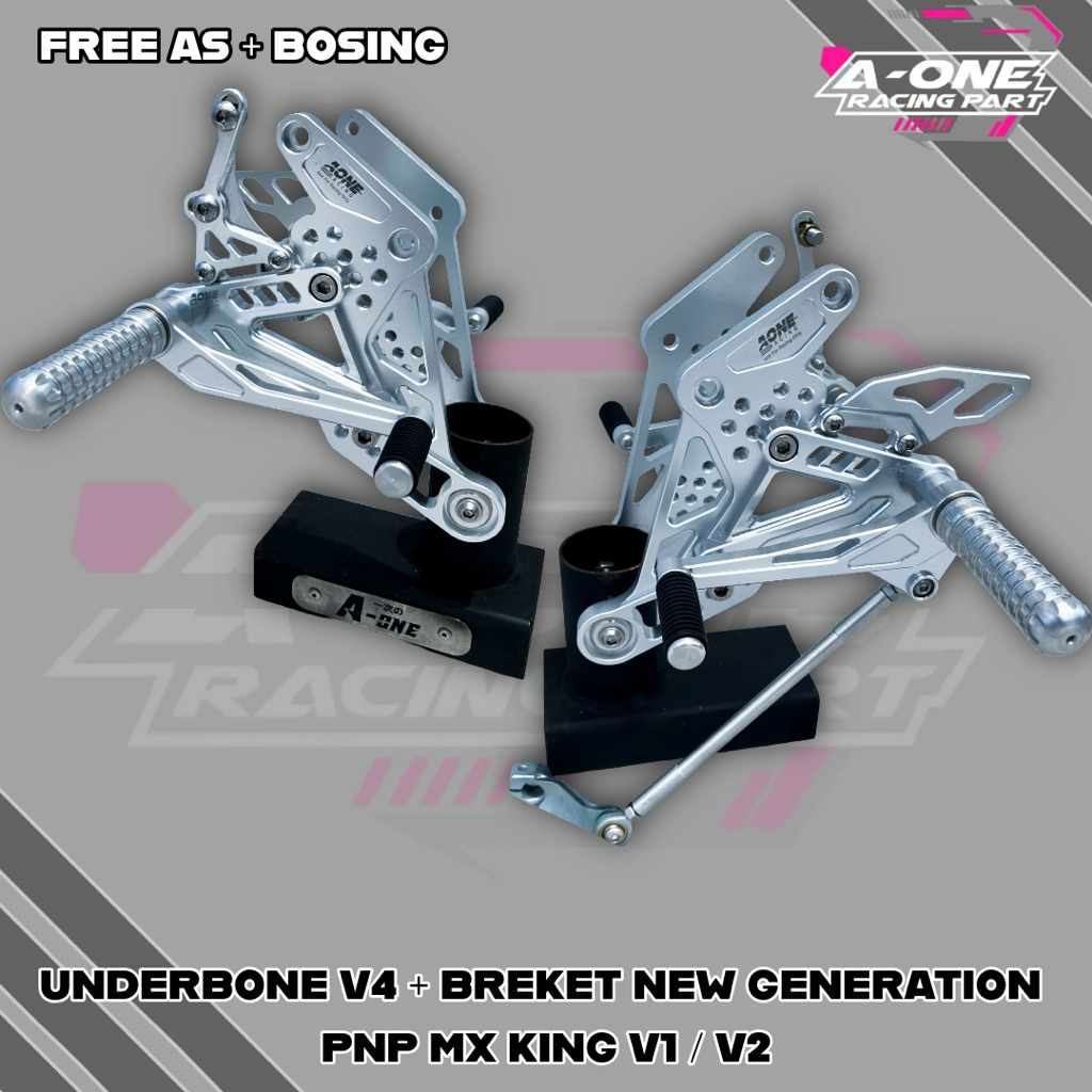 Jual Footstep Underbone A-One V4 Set Breket New Generation Alumunium ...